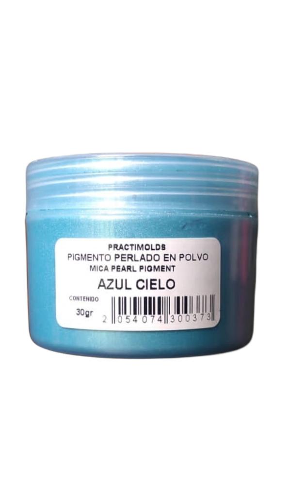 Pigmento Perlado en Polvo Azul Cielo 30Gr – Practimolds
