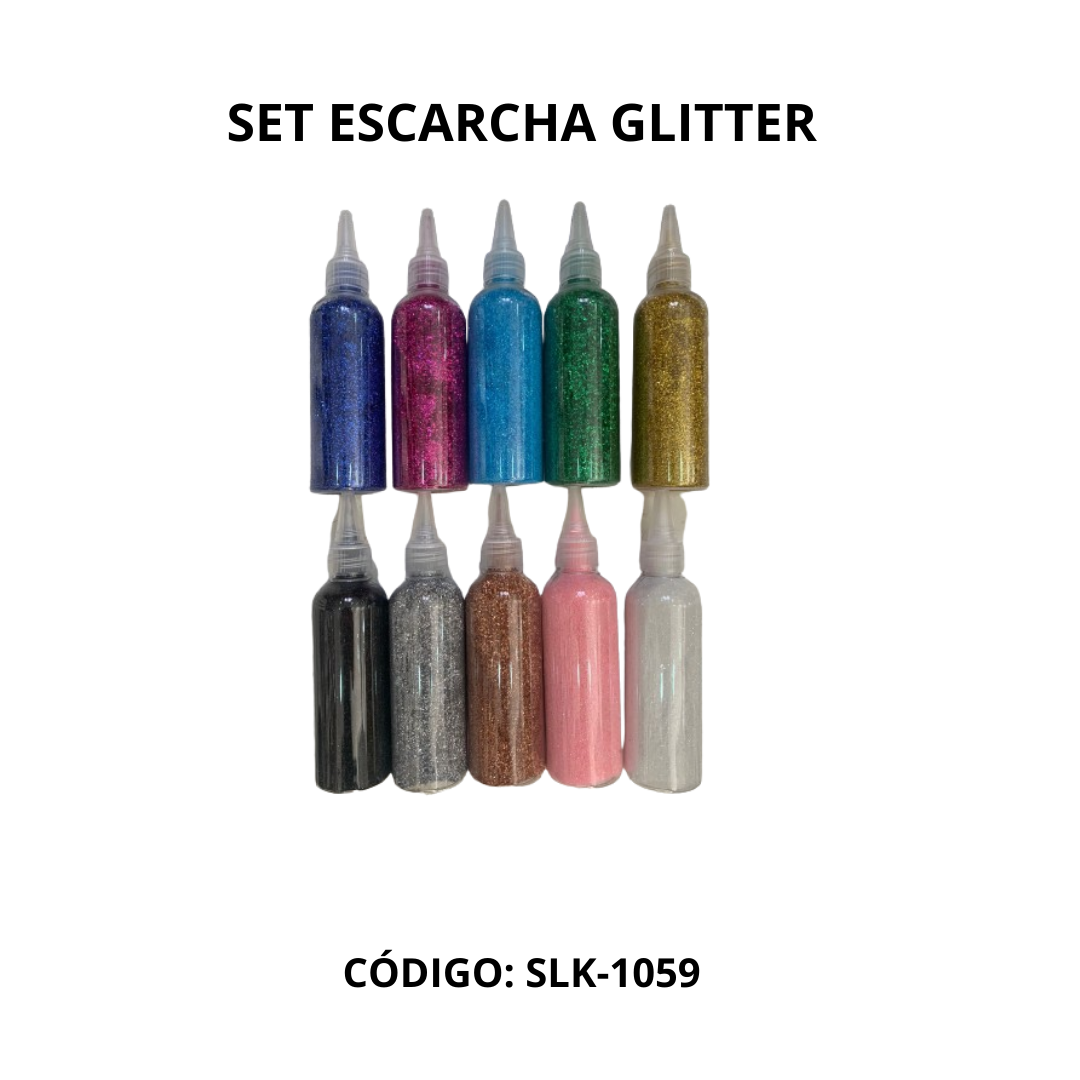 Set de Escarchas / Glitter 12 Pzas. – Practimolds